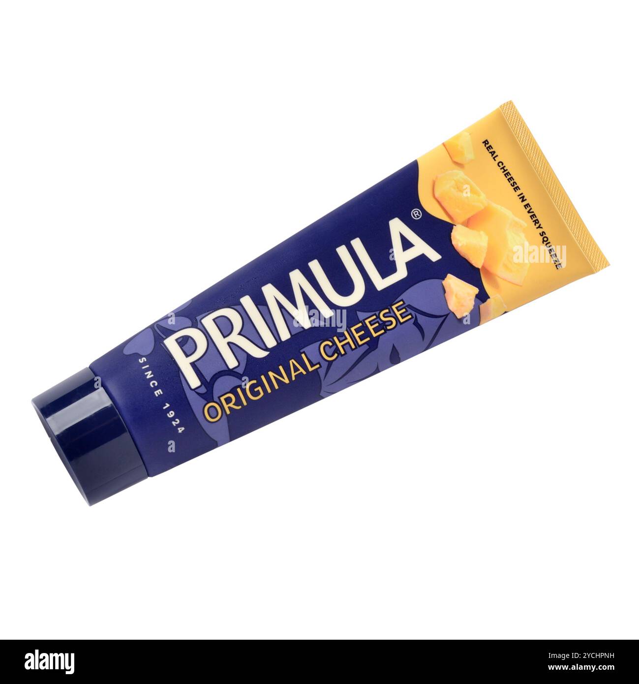 Tube of Primula Soft Cheese top view isolated on white Stock Photo - Alamy