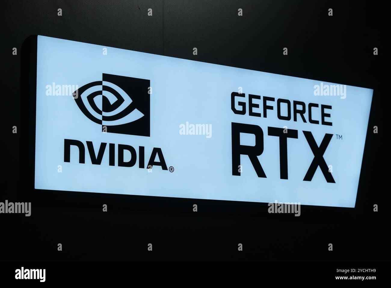 Wuhan,China-Oct.5th 2023:Nvidia GeForce brand logo Stock Photo - Alamy