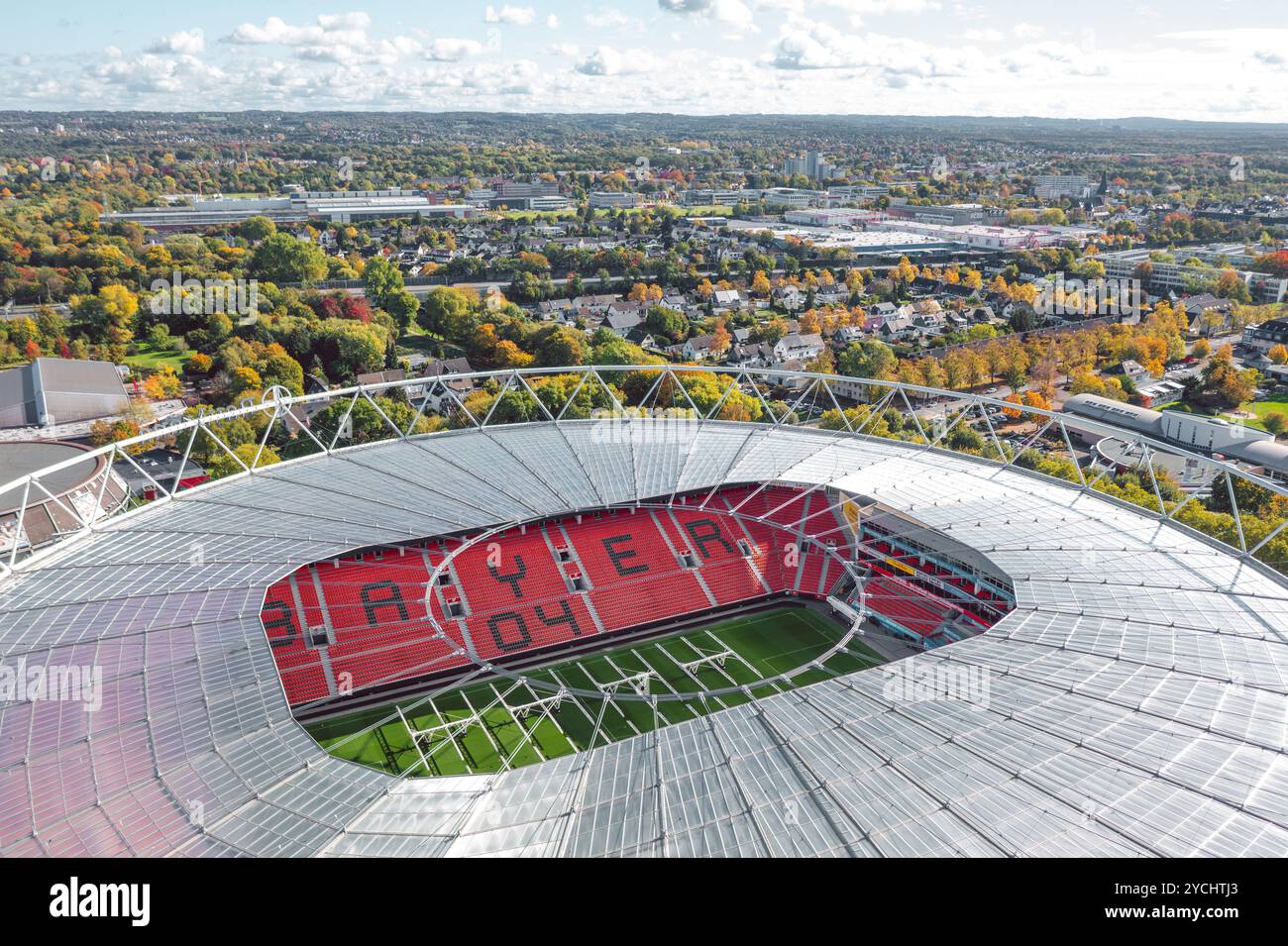 Leverkusen, North Rhine-Westphalia, Germany - October 2022: Aerial ...