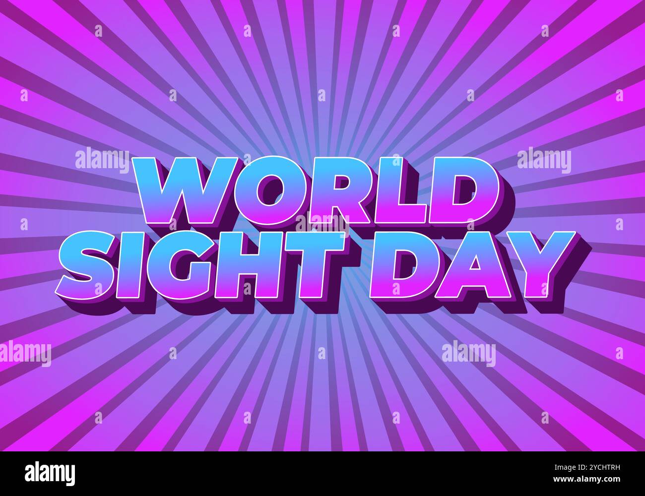 World sight day. text effect in 3D style with bold fonts Stock Vector ...