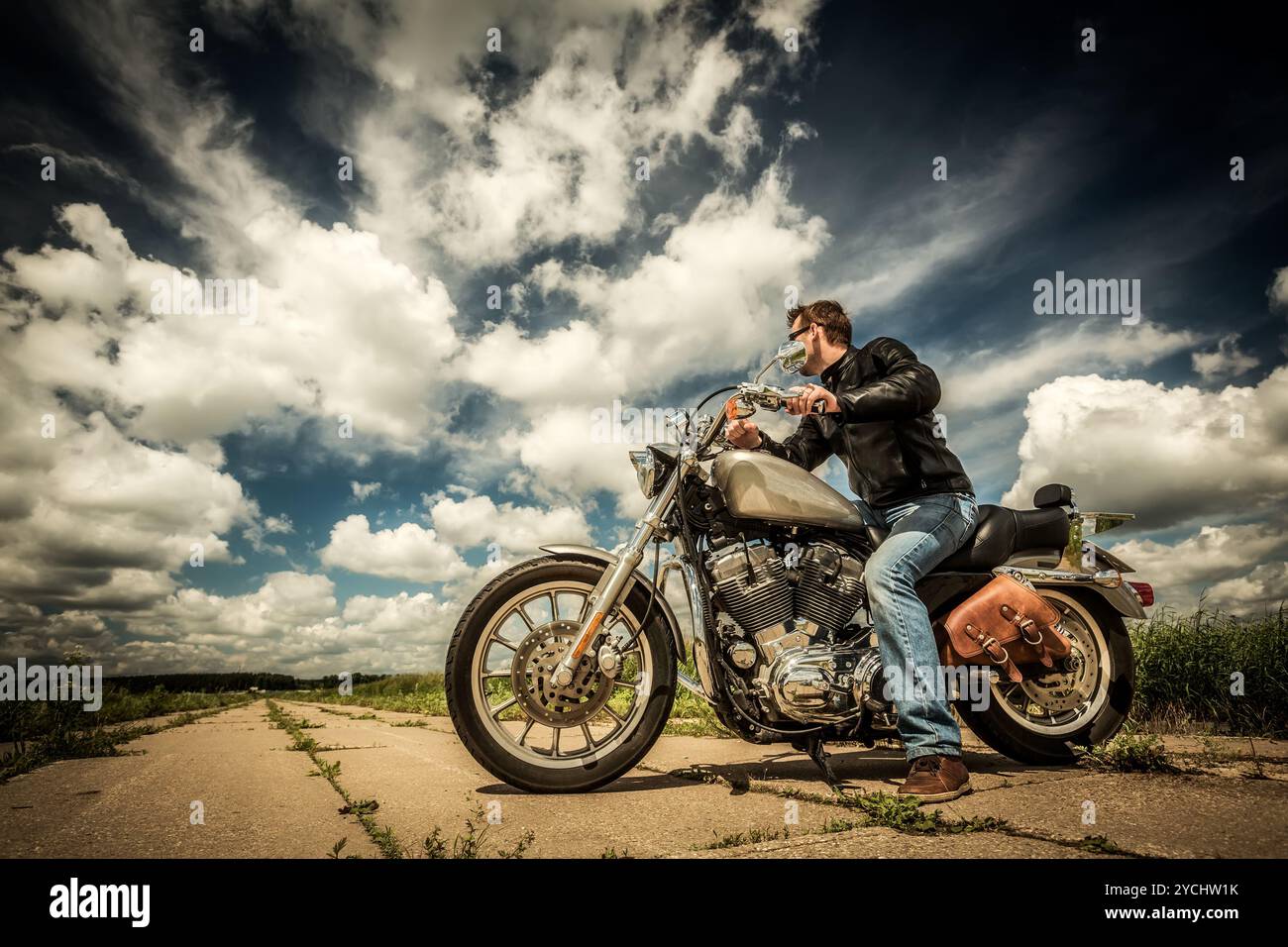 Adult biker hi-res stock photography and images - Alamy