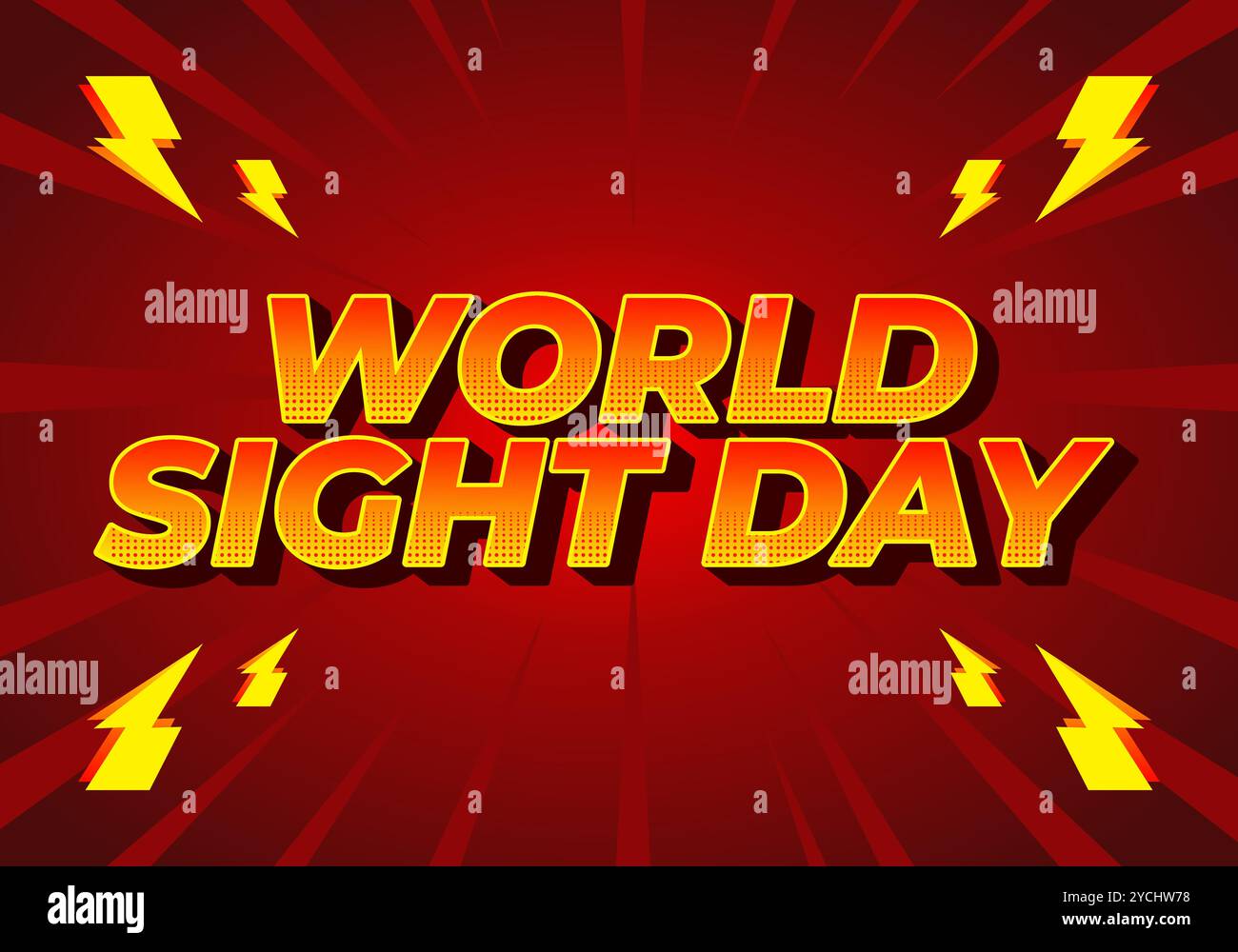 World sight day. text effect in 3D style with bold fonts Stock Vector ...