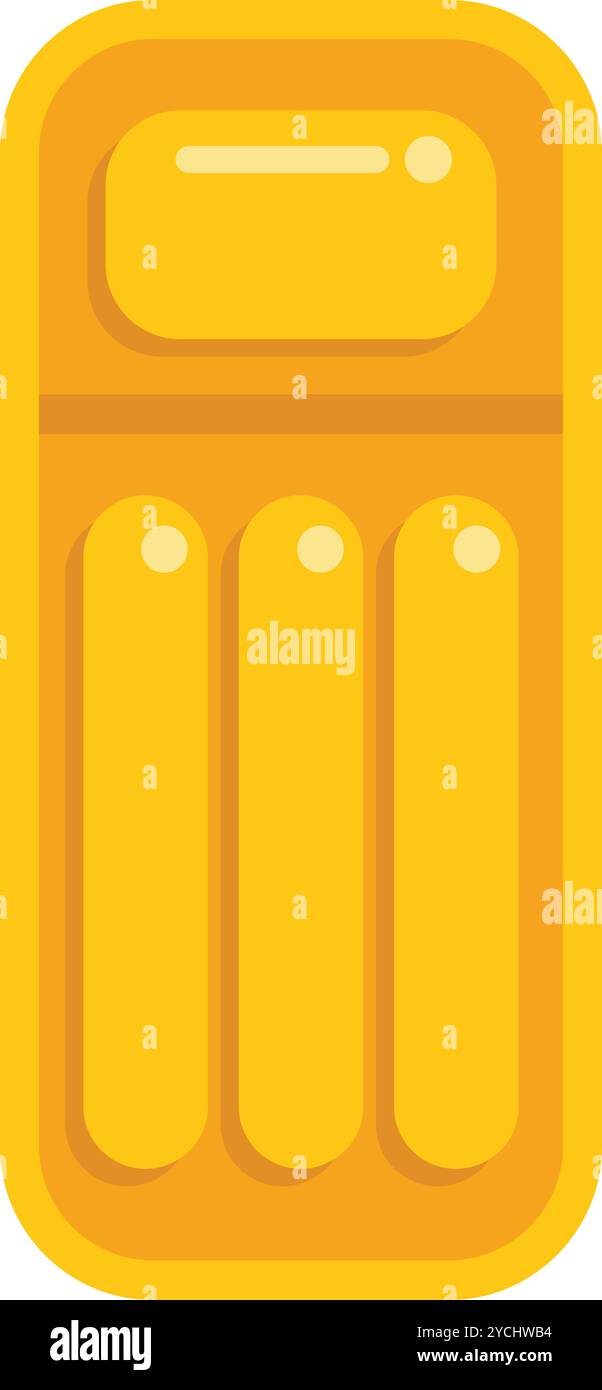 Yellow inflatable pool raft floating on water, perfect for sunbathing ...