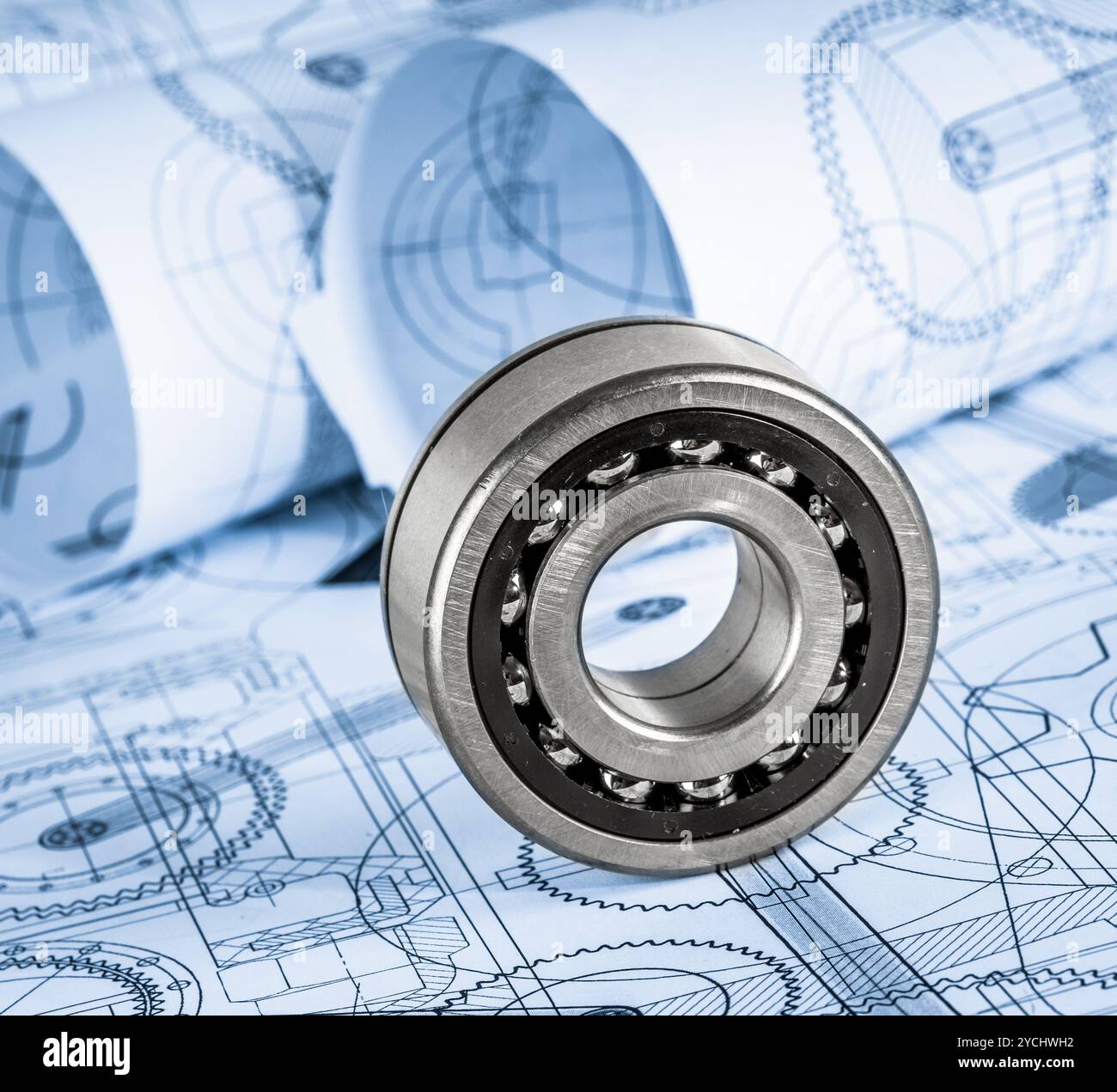 Technical drawings with the bearing Stock Photo - Alamy