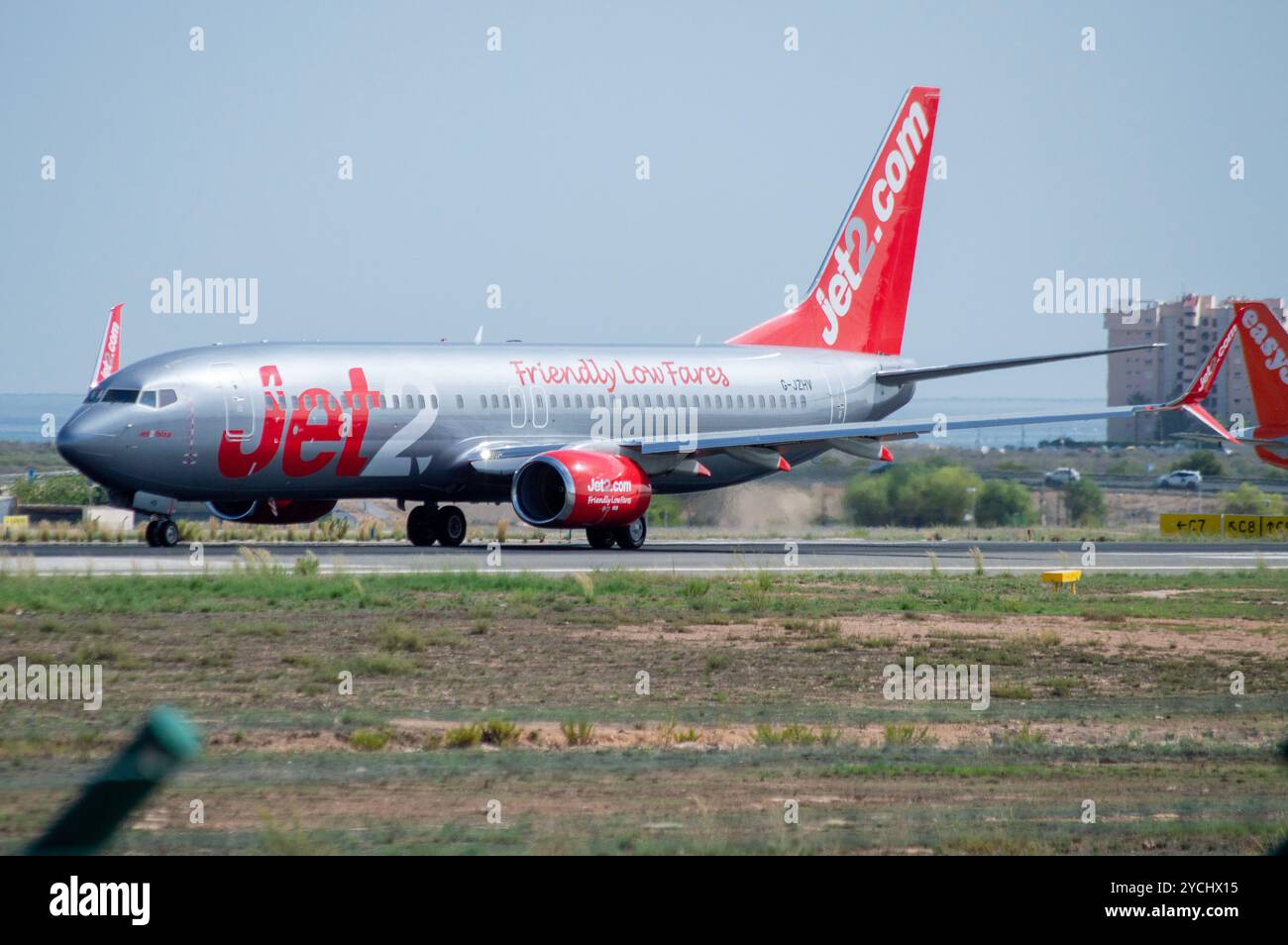 El Altet Airport, Alicante. Boeing 737 airliner of the Jet2 airline ...