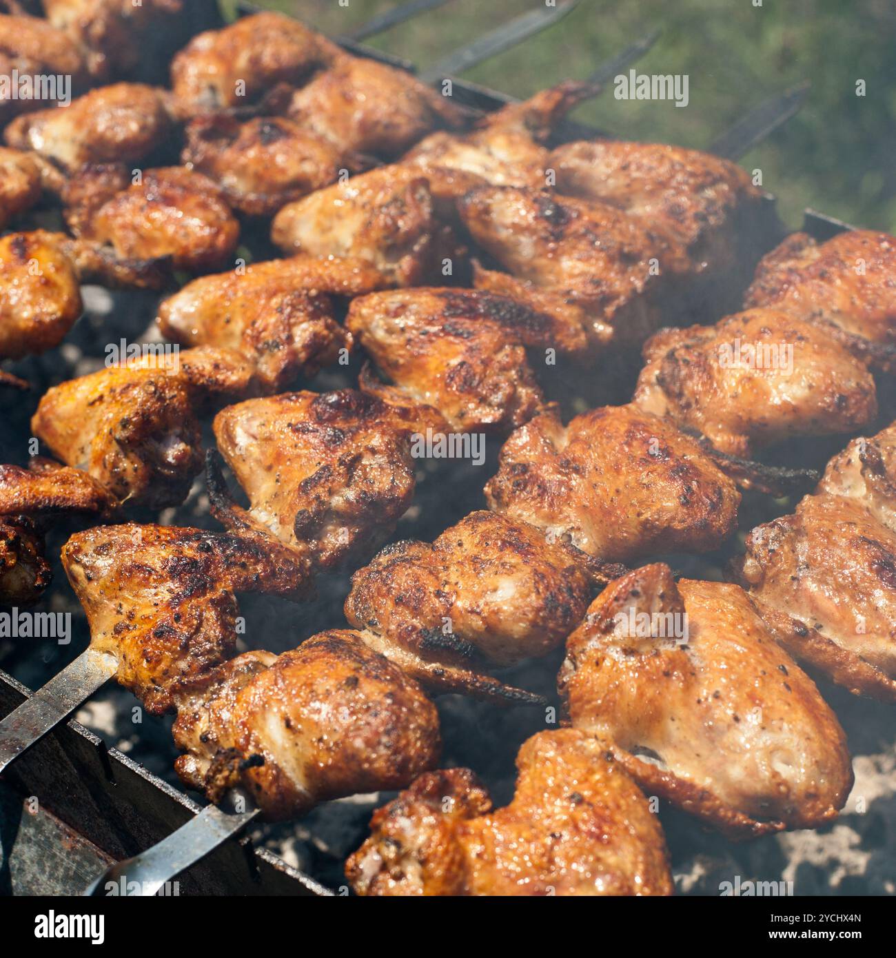 Cooking spicy juicy meat outdoor hi-res stock photography and images ...