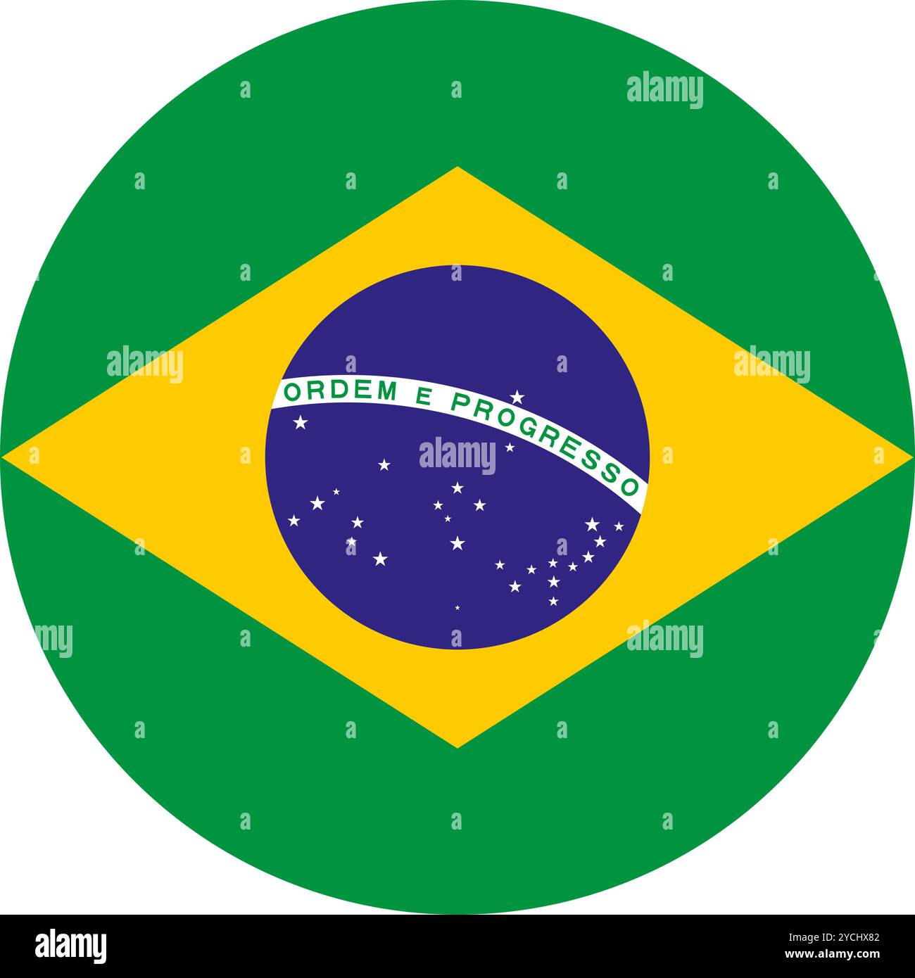 Brazil Circle Flag, Circle Flag of Brazil, Vector Images Stock Vector ...
