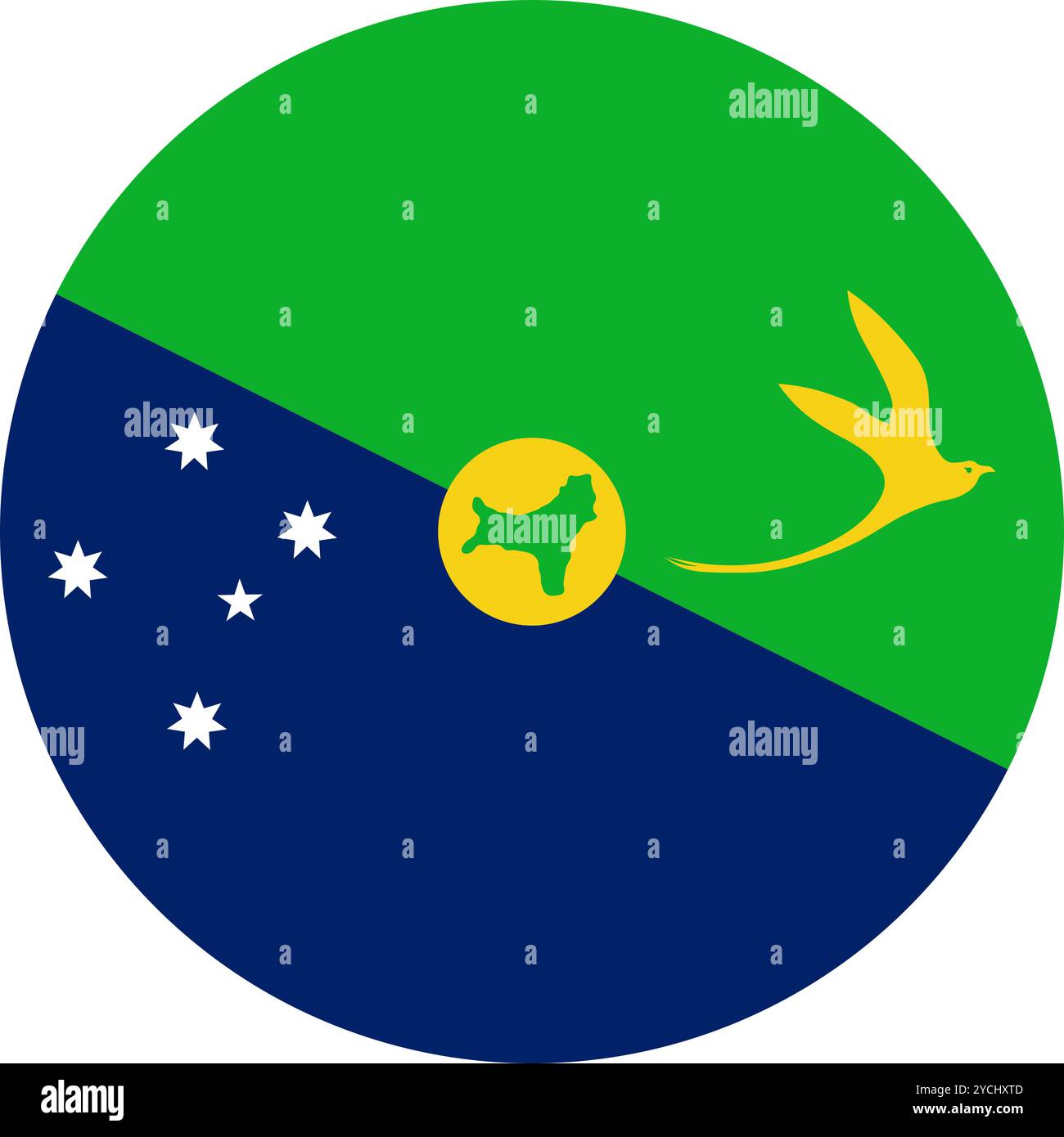 Christmas Island Circle Flag, Circle Flag of Christmas Island, Vector ...
