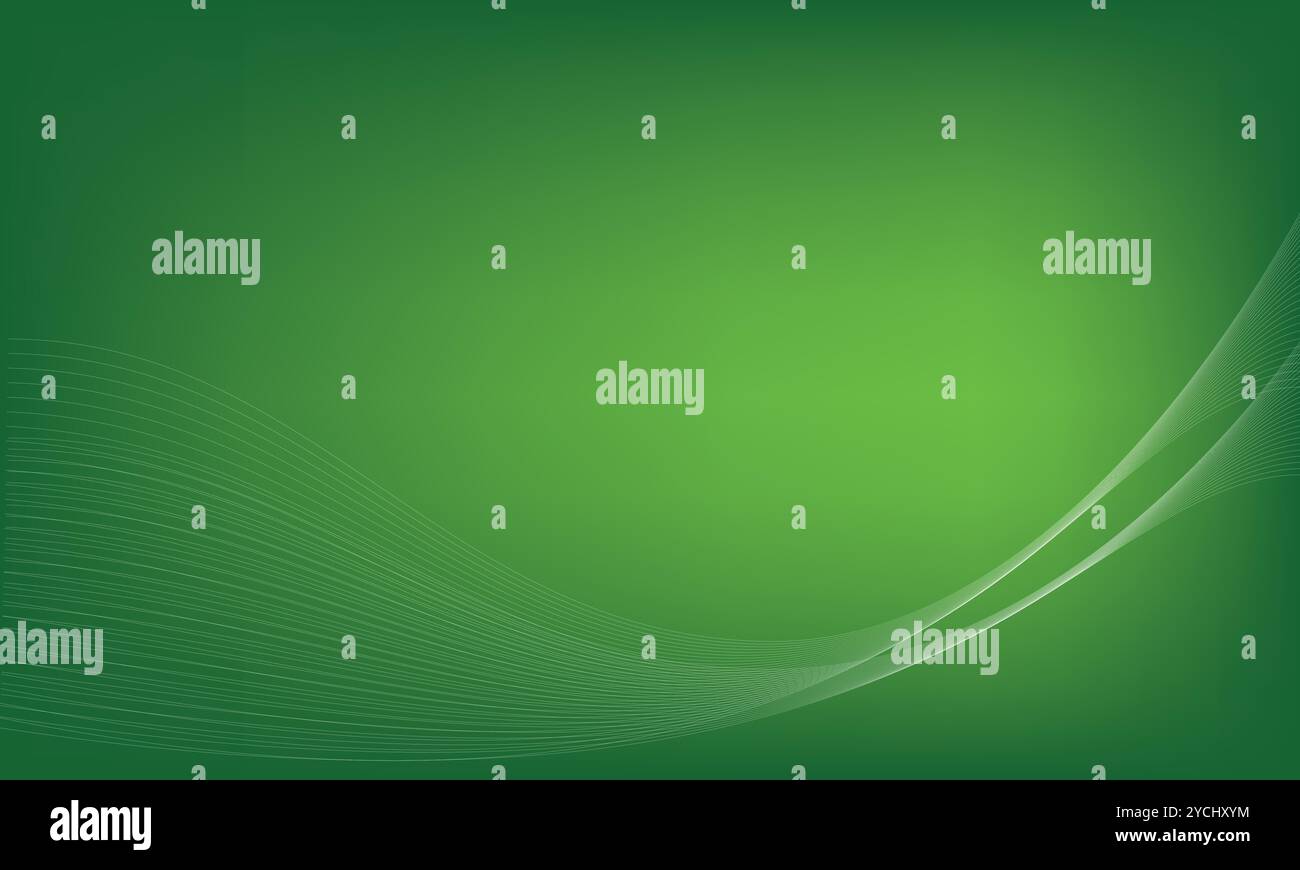 A dynamic green gradient background with subtle curves and textures ...