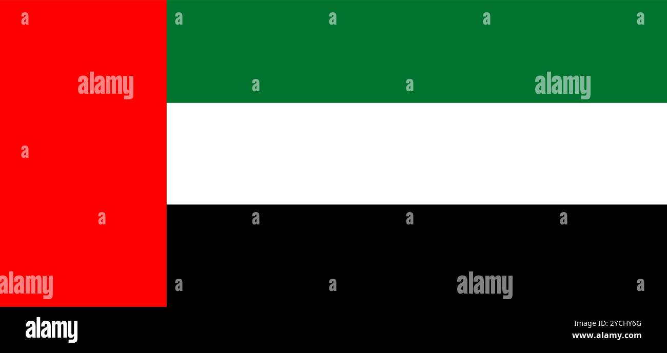 United Arab Emirates flag - vector illustration Stock Vector Image ...