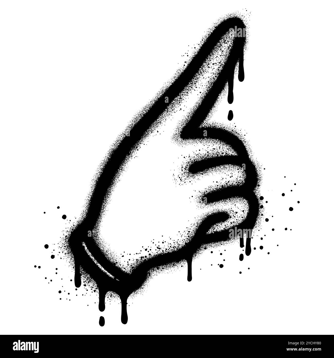 Woman pointing finger showing thumb Stock Vector Images - Alamy