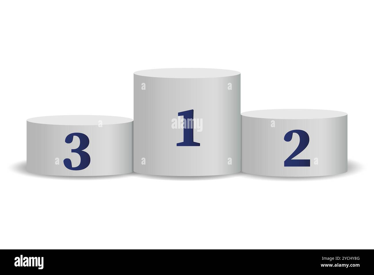 Podium for awarding winners with 3 seats isolated on transparent ...