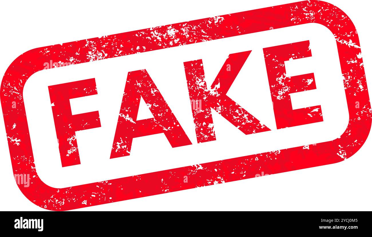 fake - rubber stamp, marking, vector illustration Stock Vector Image ...