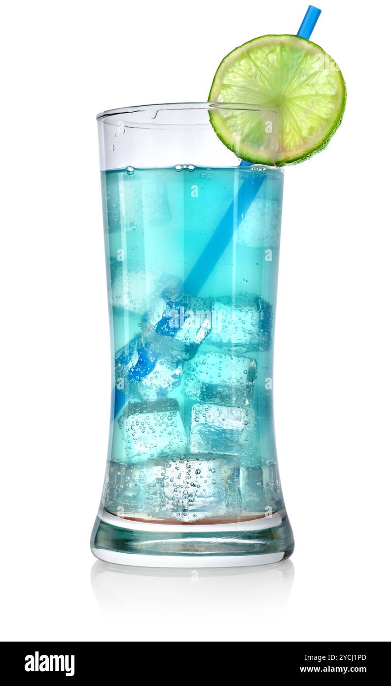 Blue cold cocktail in Cut Out Stock Images & Pictures - Alamy