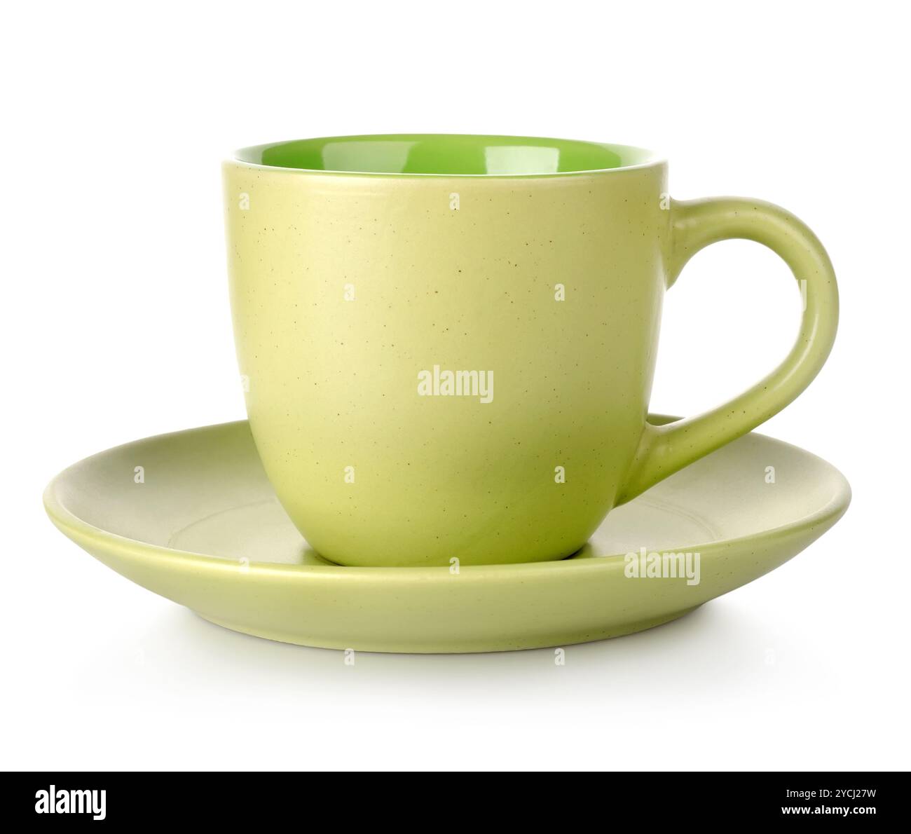 Green cup and saucer Stock Photo - Alamy