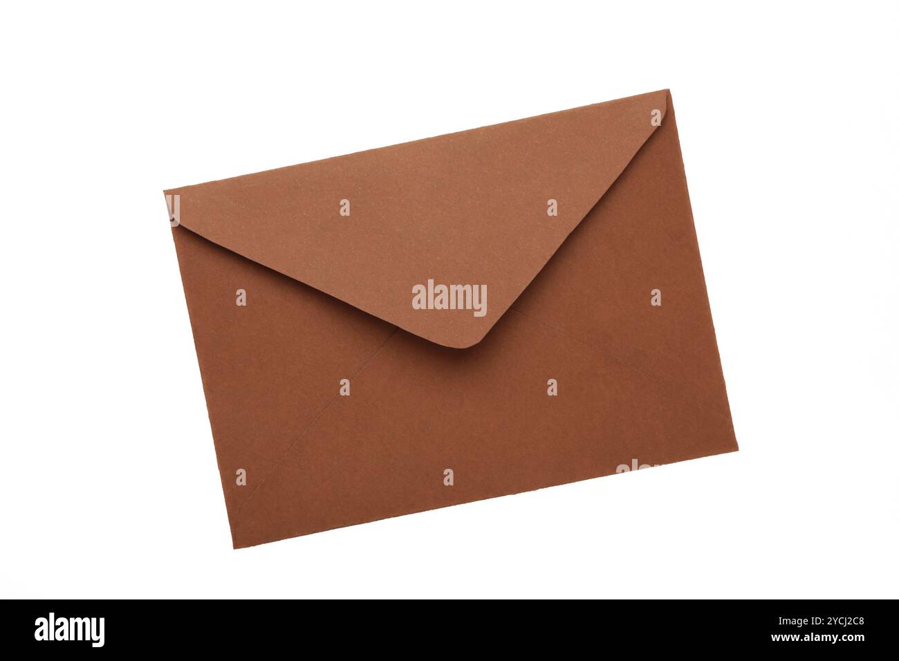 Empty brown envelope isolated on white background Stock Photo - Alamy