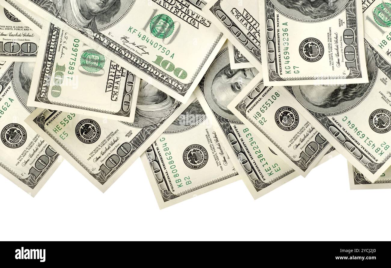 Collage of money isolated Stock Photo - Alamy