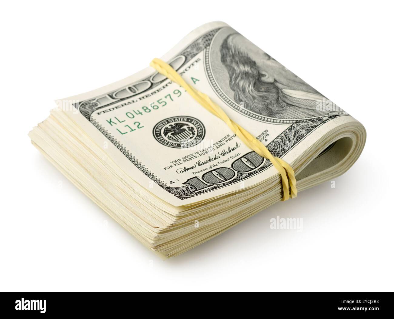 Cash with rubber band Cut Out Stock Images & Pictures - Alamy