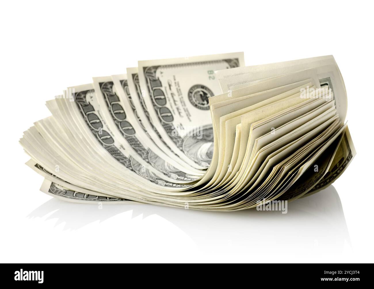 Us 100 dollar bill pile Cut Out Stock Images & Pictures - Alamy