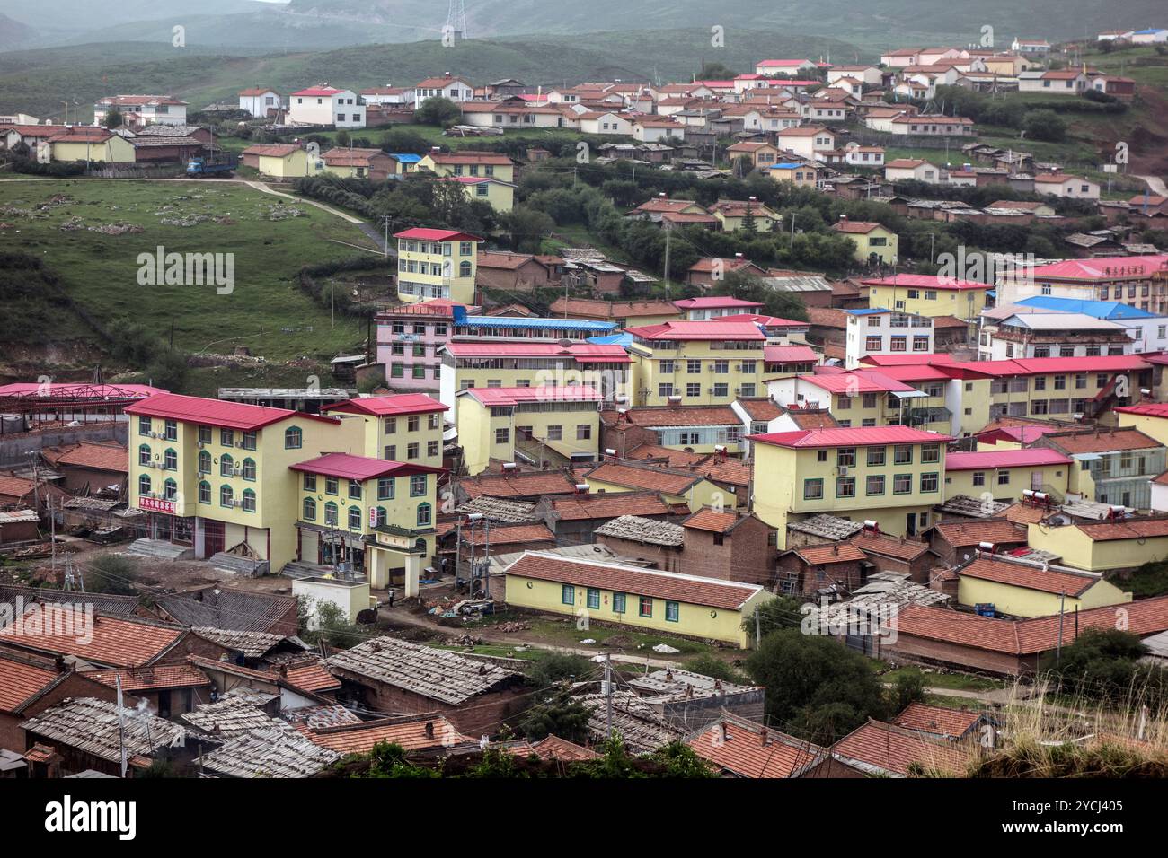 Samll town in the mountain Stock Photo - Alamy