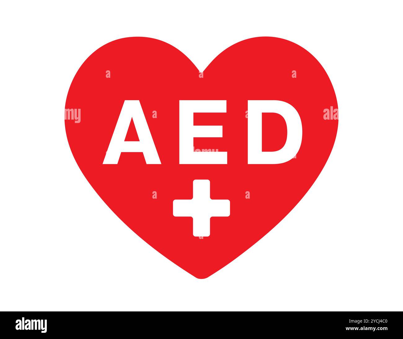 AED emergency defibrillator icon sign symbol. First aid Automated ...
