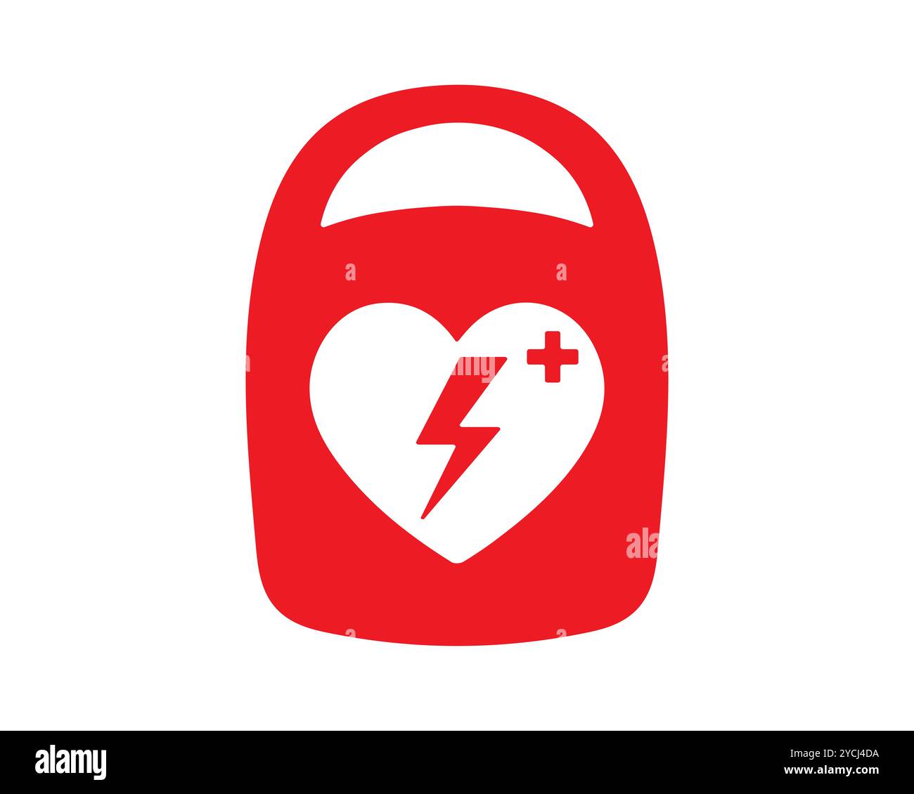 AED emergency defibrillator icon sign symbol. First aid Automated ...