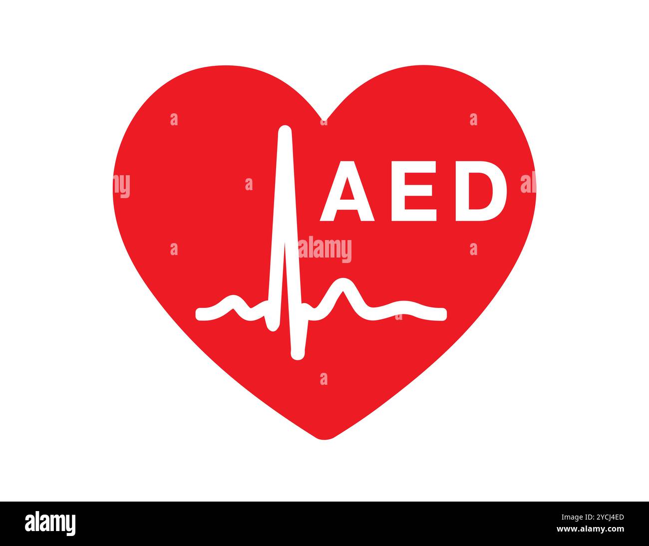 AED emergency defibrillator icon sign symbol. First aid Automated ...