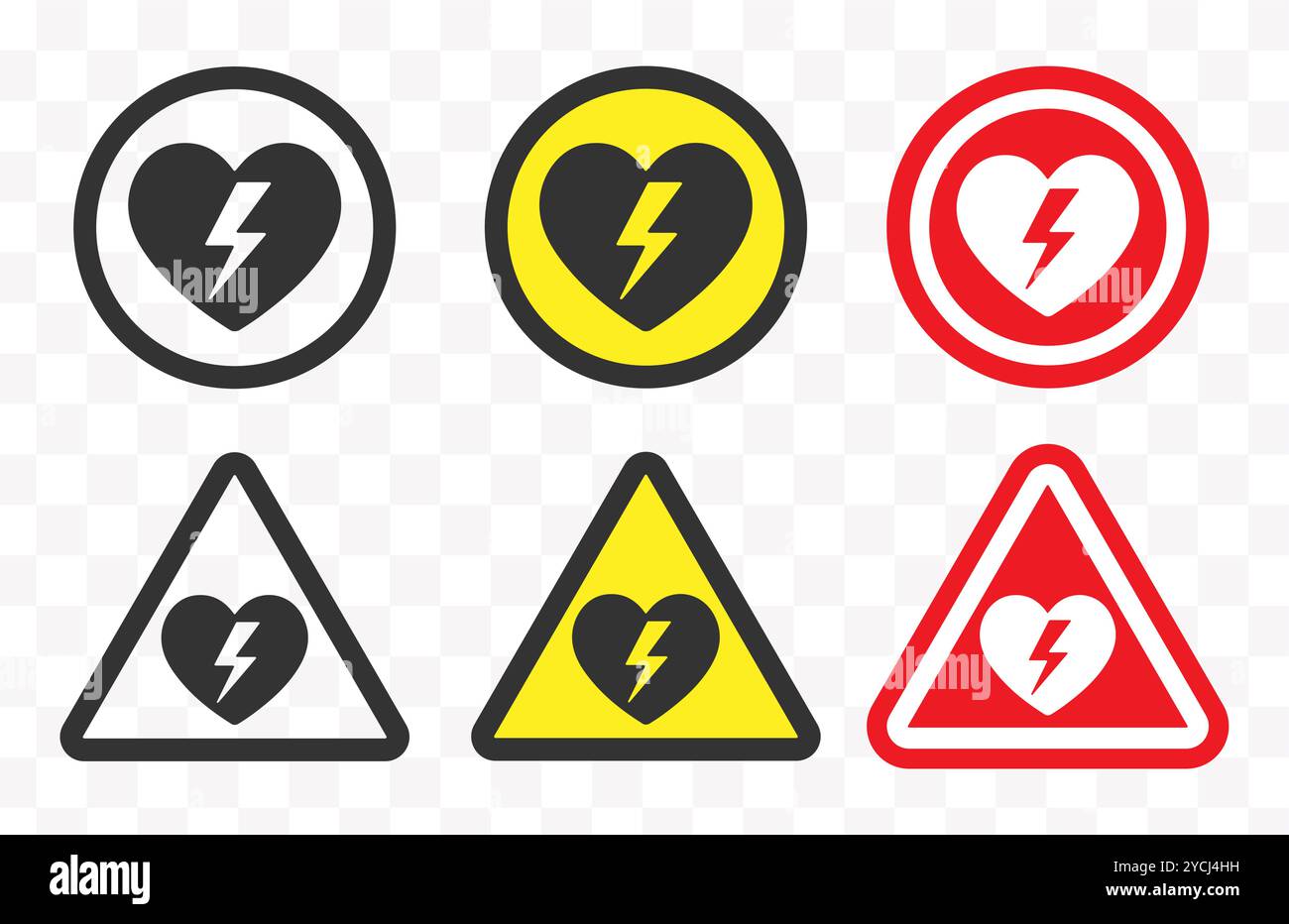AED emergency defibrillator icon sign symbol. First aid Automated ...