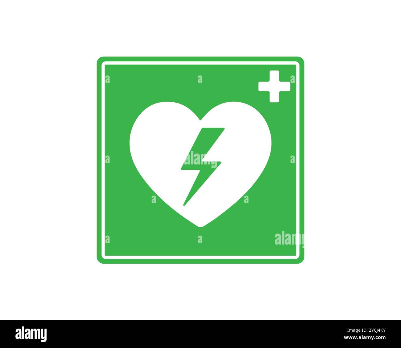 AED emergency defibrillator icon sign symbol. First aid Automated ...
