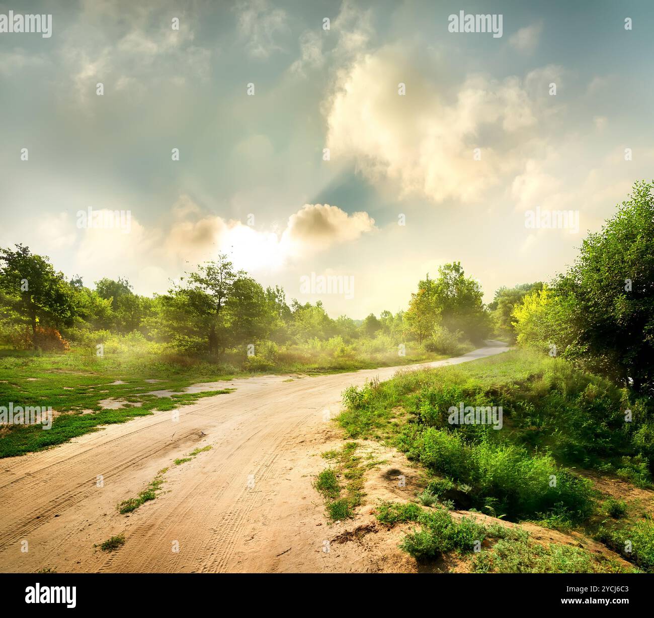 Dawn over road in hi-res stock photography and images - Alamy