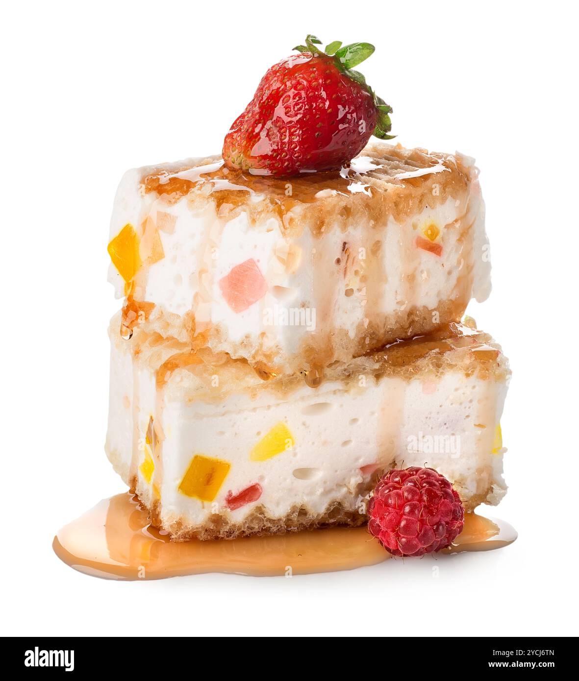 Delicious dessert creamy souffle Cut Out Stock Images & Pictures - Alamy