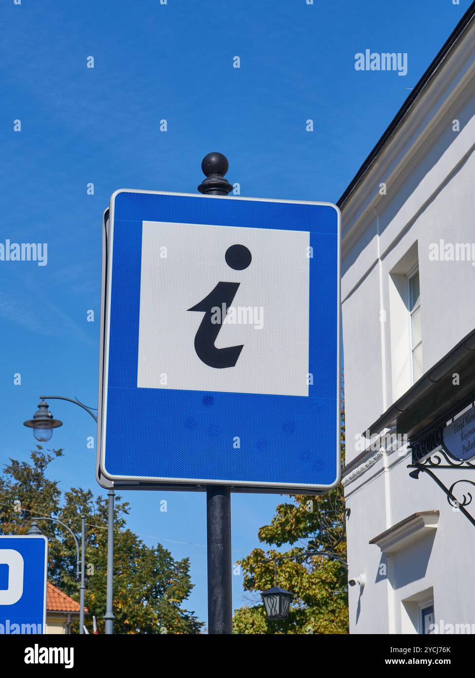 Traffic sign indicating tourist information point Stock Photo - Alamy