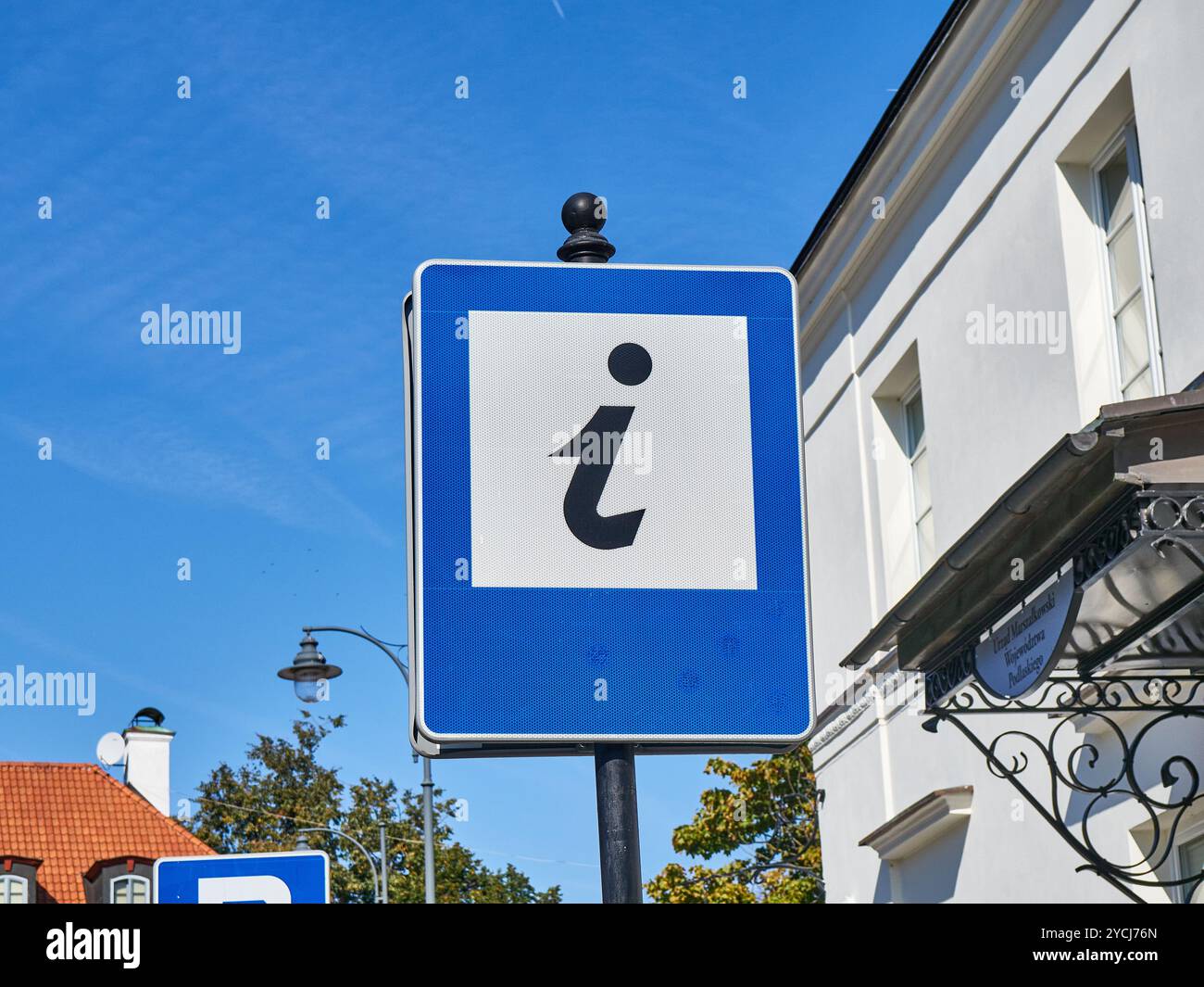 Traffic sign indicating tourist information point Stock Photo - Alamy
