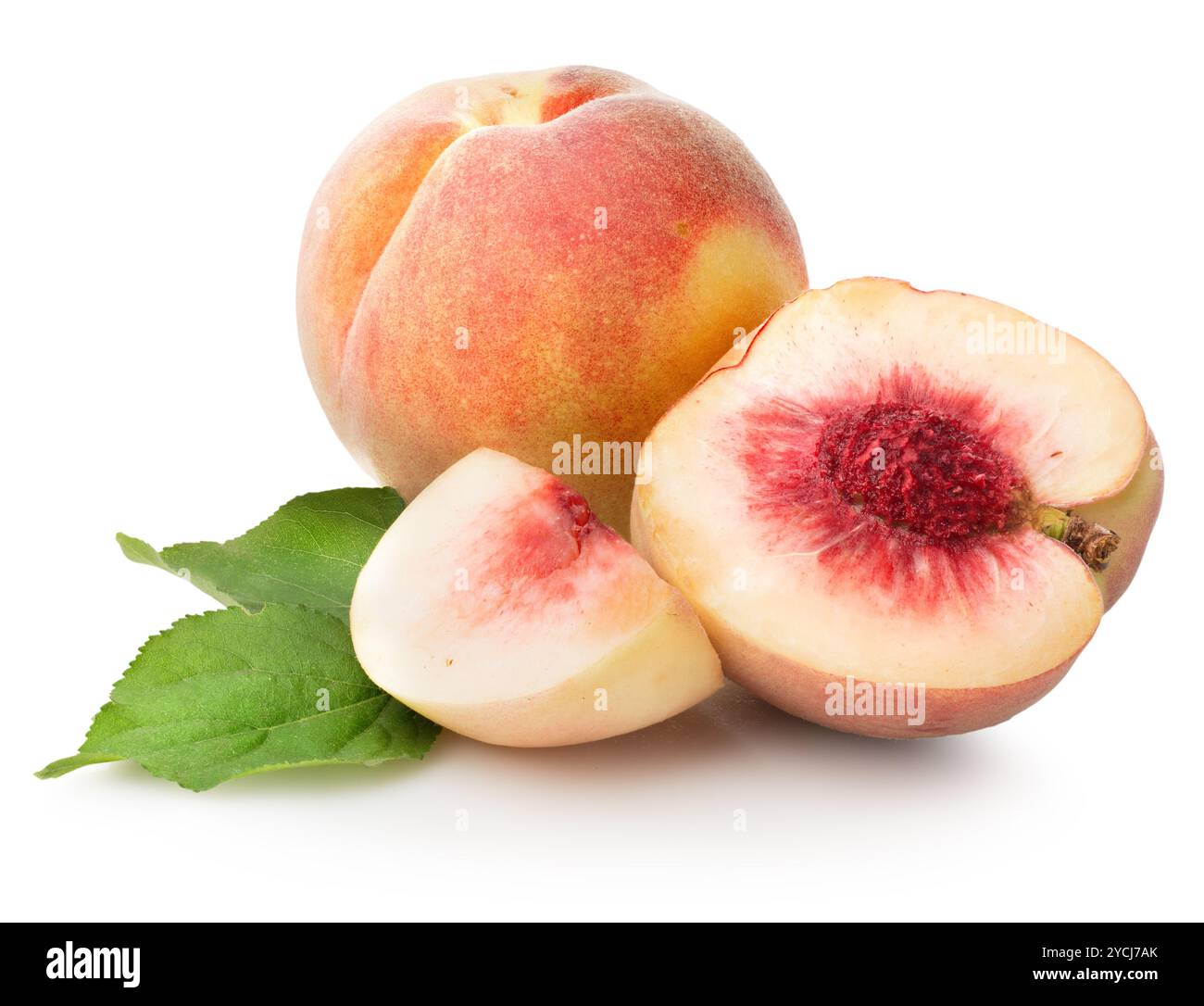 Fresh sweet red peaches Cut Out Stock Images & Pictures - Alamy