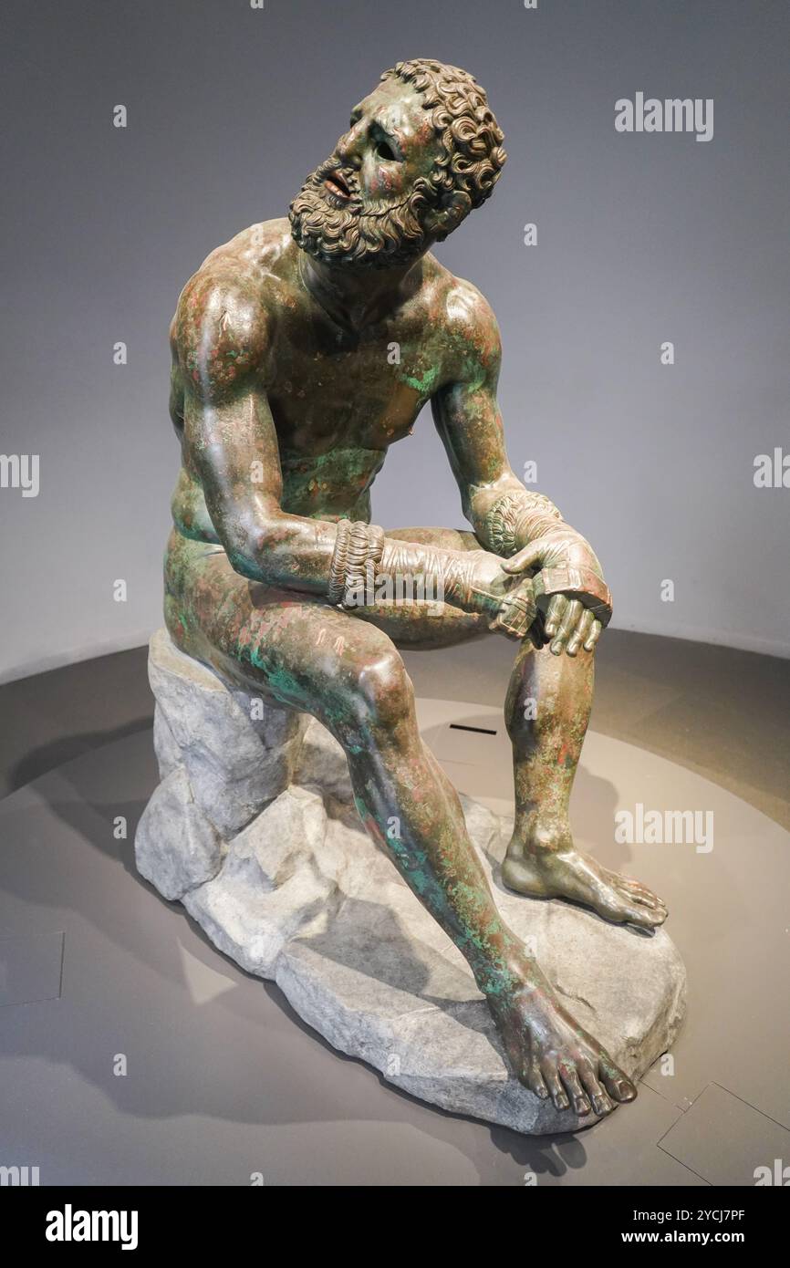 Boxer of Quirinal, or Terme Boxer, Greek Bronze Sculpture, 330 B.C ...