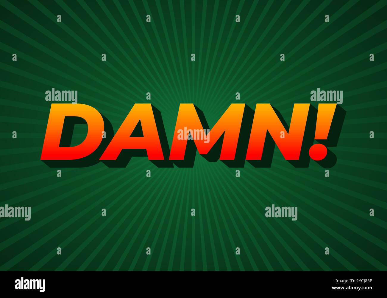 Damn. Text effect design with modern color and 3D look Stock Vector ...