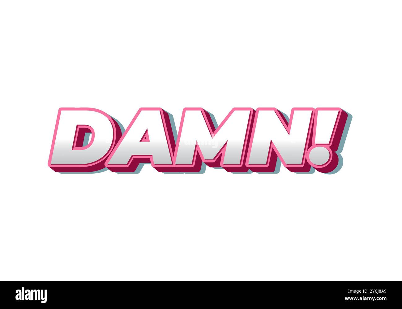 Damn. Text effect design with modern color and 3D look Stock Vector ...