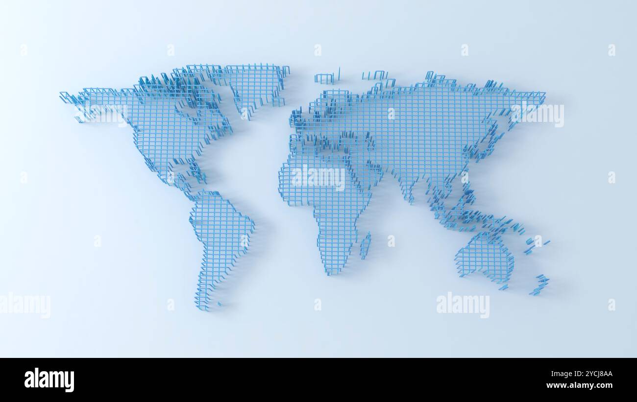 World map outline simple hi-res stock photography and images - Alamy