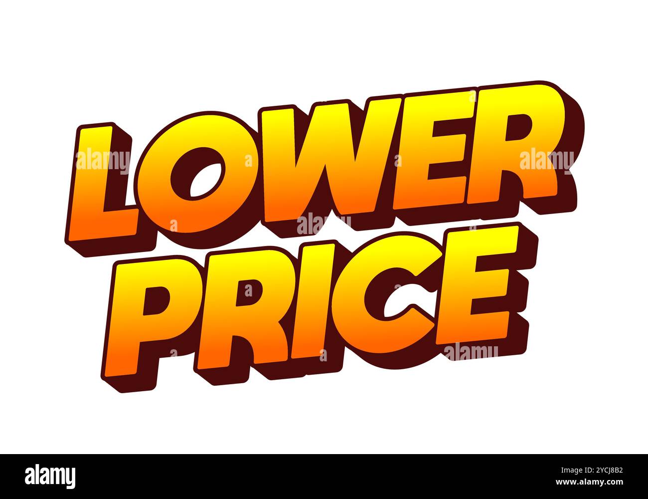 Lower price. Text effect design with modern colors and 3D font look ...