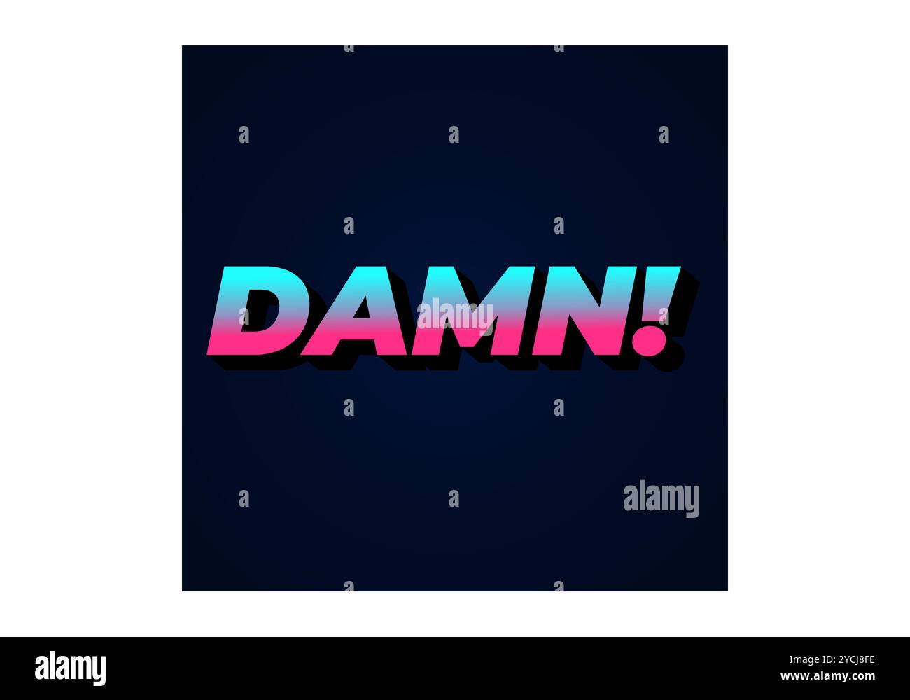 Damn. Text effect design with modern color and 3D look Stock Vector ...