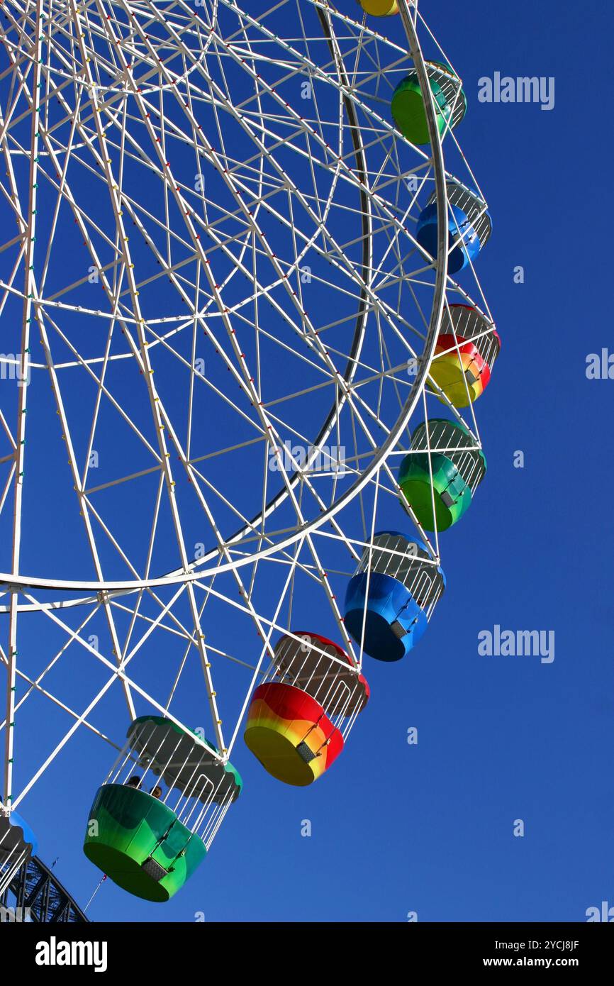 Colourful ferris wheel gondolas hi-res stock photography and images - Alamy