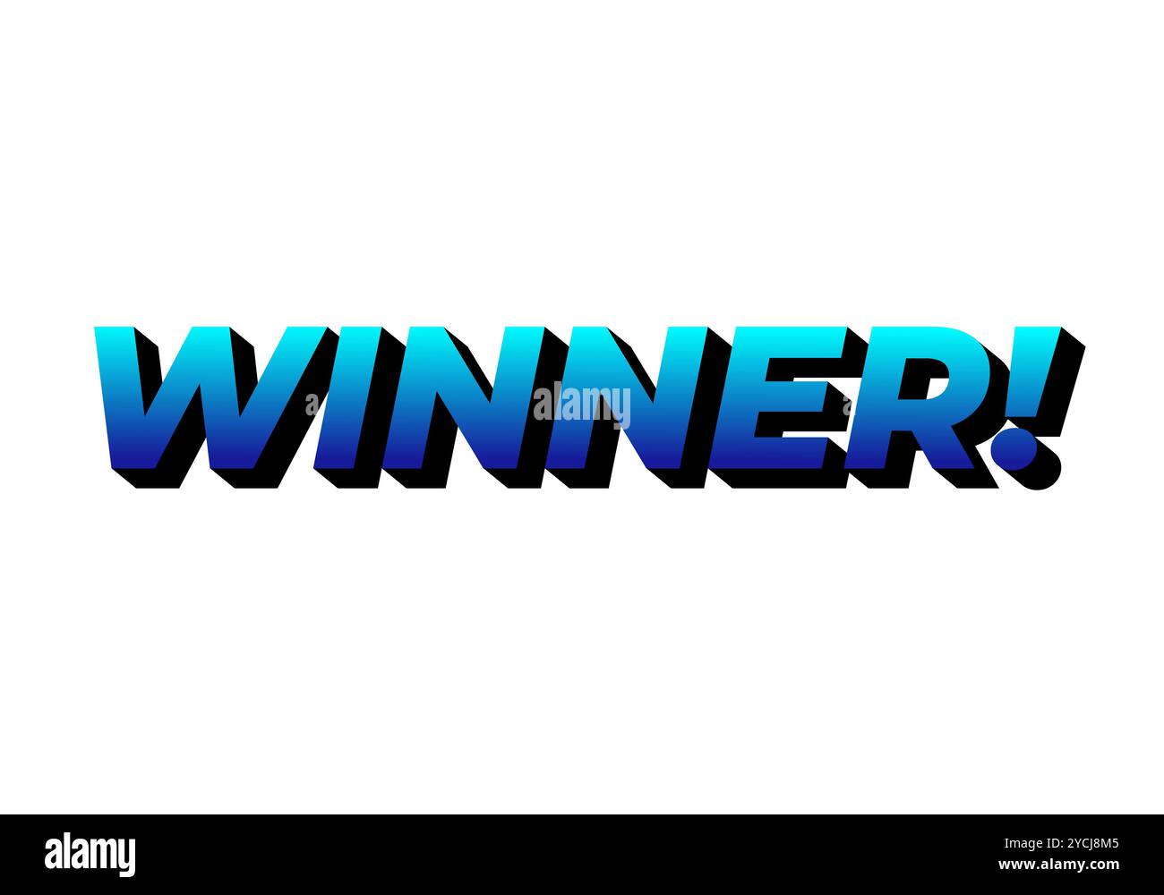 Winner. Text effect design with modern color in 3D style Stock Vector ...