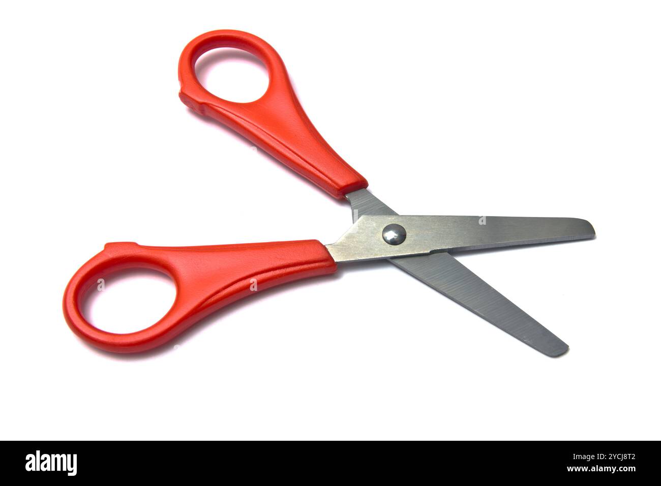 Red handled scissors Stock Photo - Alamy