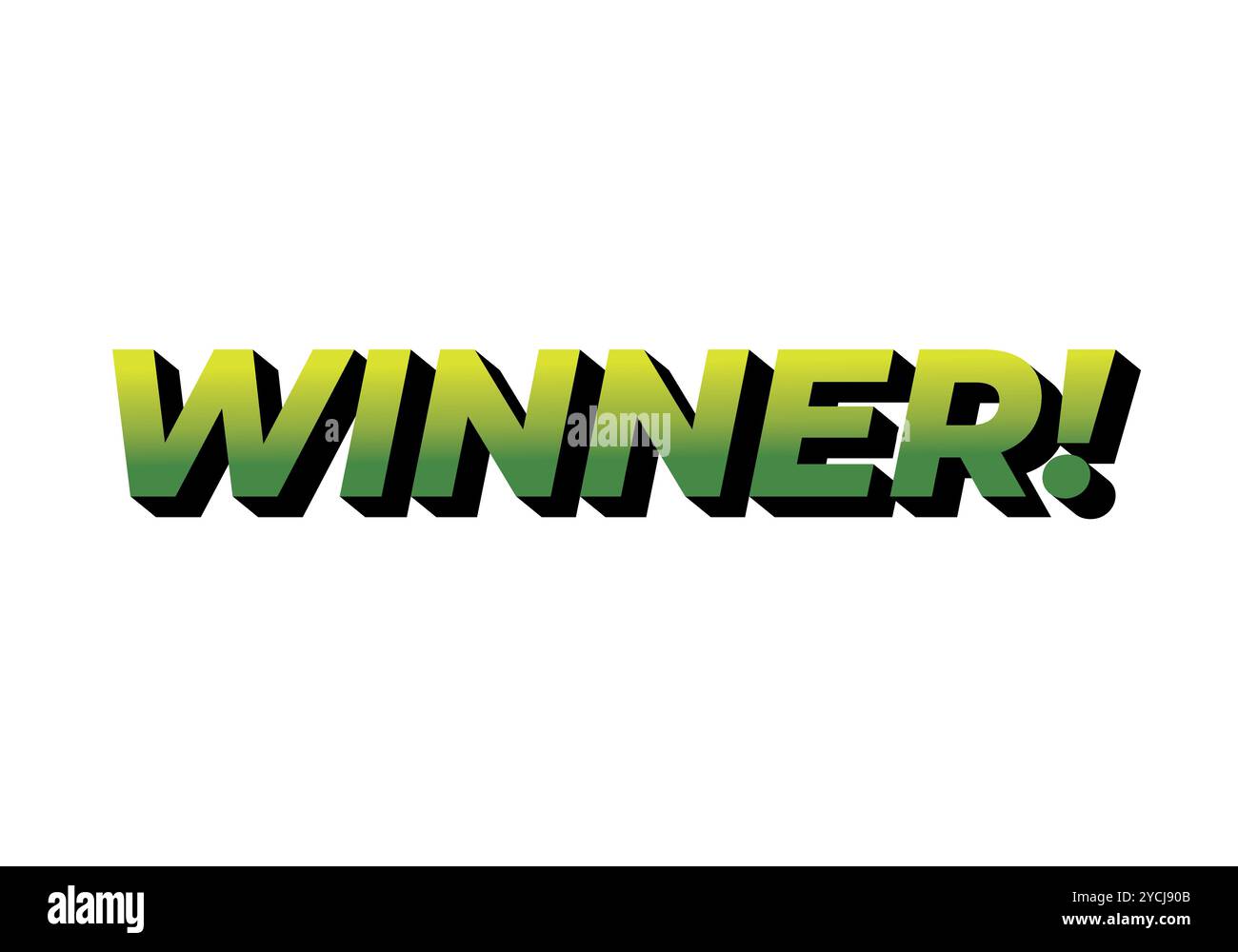 Winner. Text effect design with modern color in 3D style Stock Vector ...
