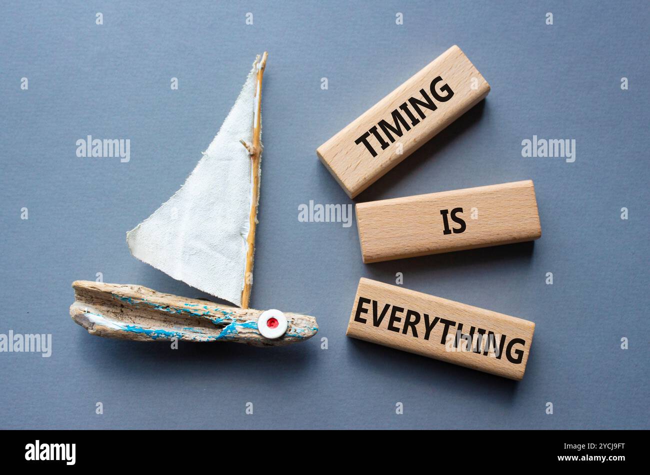 Timing is Everything symbol. Wooden blocks with words Timing is ...