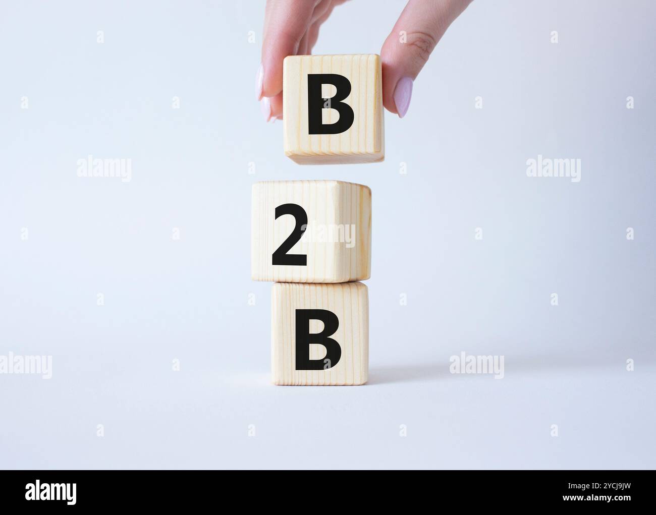 B2B, business to business marketing symbol. Concept word B2B on wooden ...