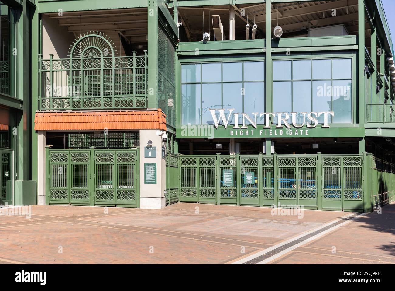 The exterior Major League Baseball's Chicago Cubs' Wrigley Field ...