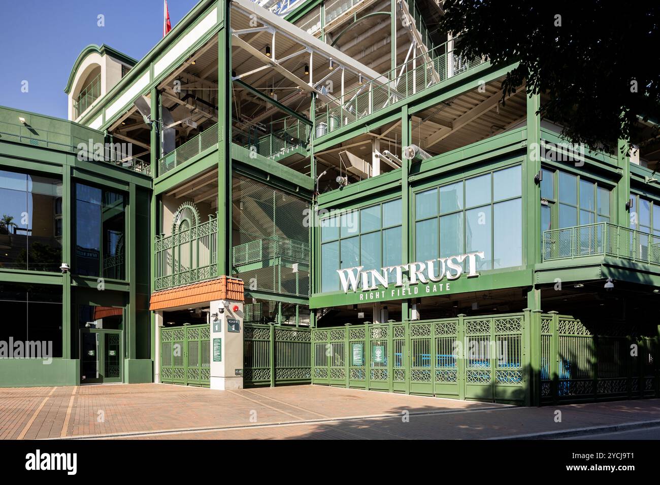 The exterior Major League Baseball's Chicago Cubs' Wrigley Field ...