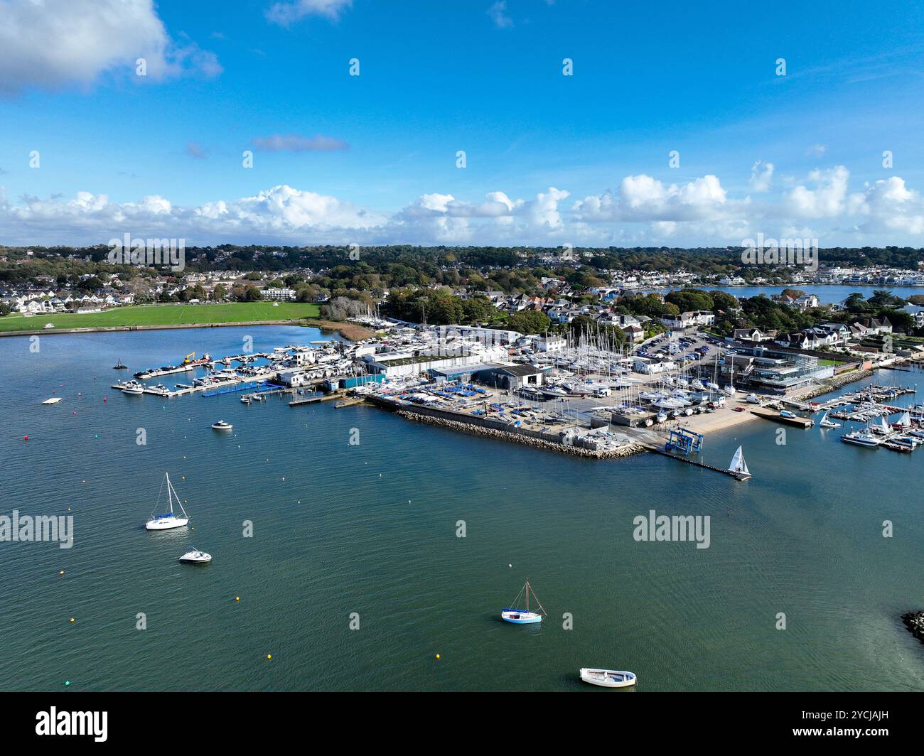 Parkstone marina and Parkstone yacht club in Sandbanks , Poole, Dorset ...