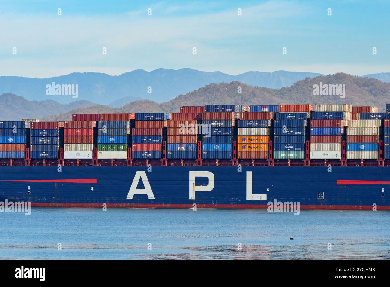 Manzanillo, Colima, Mexico - 16 January 2024: Container ship operated ...